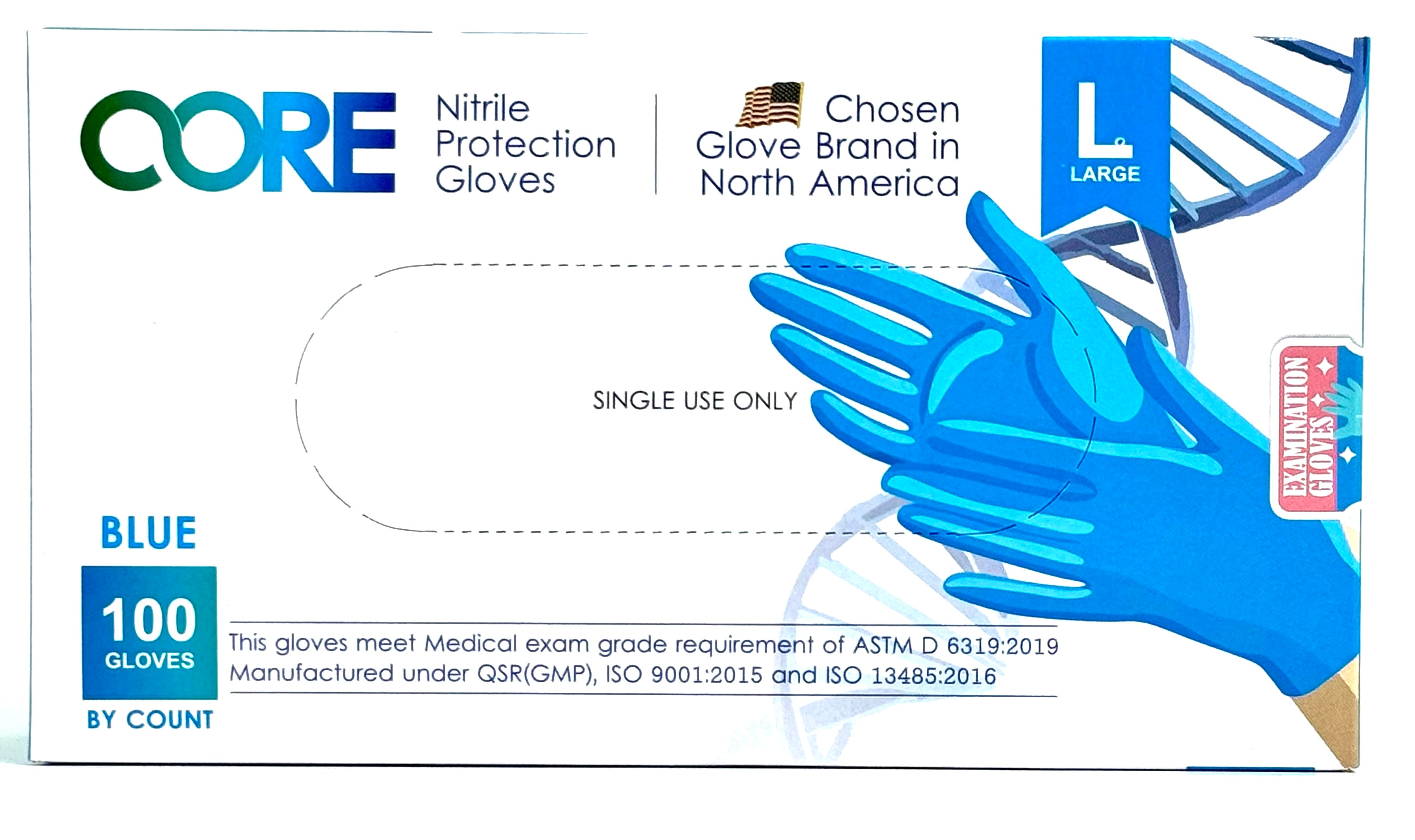 Nitrile Powder Free Medical Exam Gloves Long Cuff Case (1000 Gloves ...